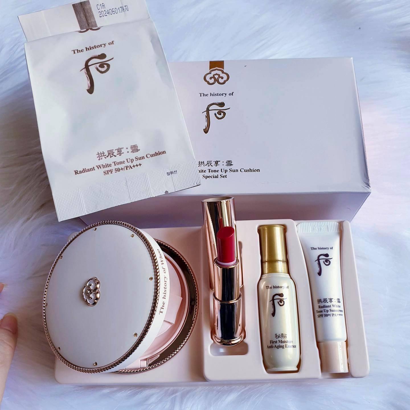 Whoo Seol Radiant White Tone Up Sun Cushion Special Set- Chống nắng ...