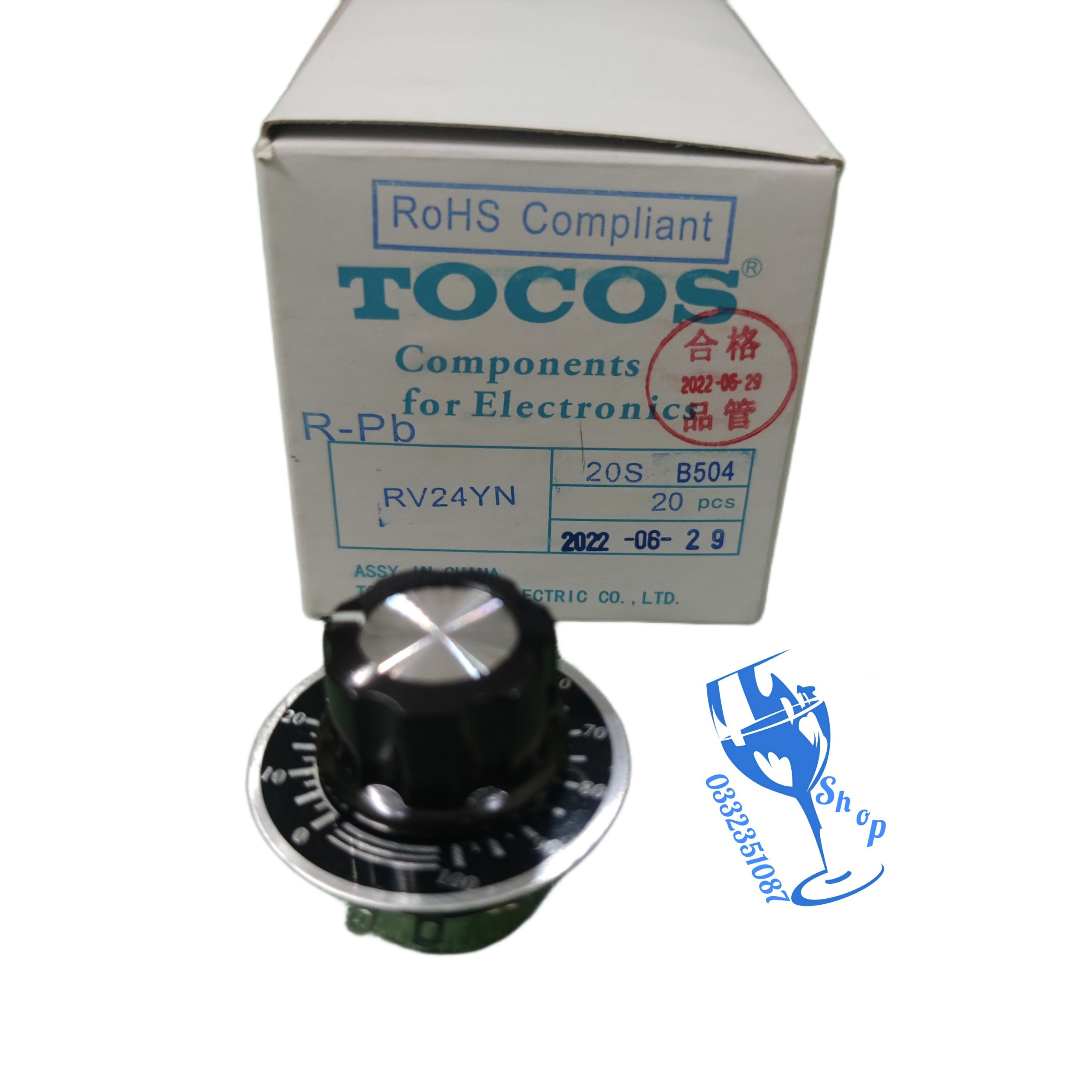 Biến trở tocos Biến trở xoay Chiết áp tocos RV24YN 20S 1K 10K 100K 5k ...