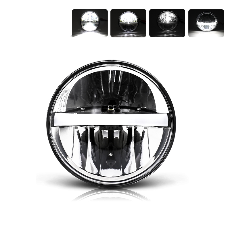 7inch 5.75inch Motorcycle LED Headlight Universal High and Low Beams ...
