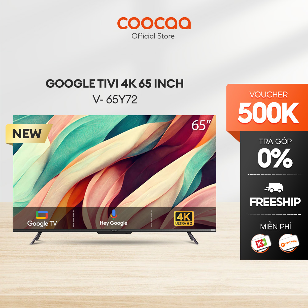 Google Tivi Coocaa 4K 65 Inch - 65Y72 Youtube Netfilx Smart TV 2022 new ...