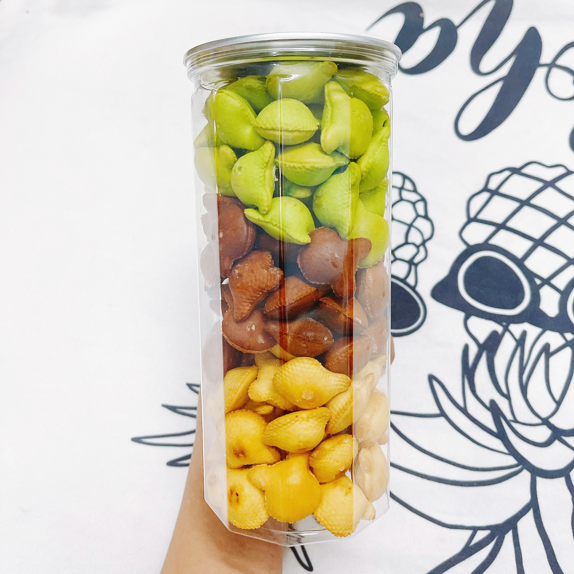 Bánh Gấu Nhân Kem mix 3 vị MTFood lon lớn siêu ngon - MixASale