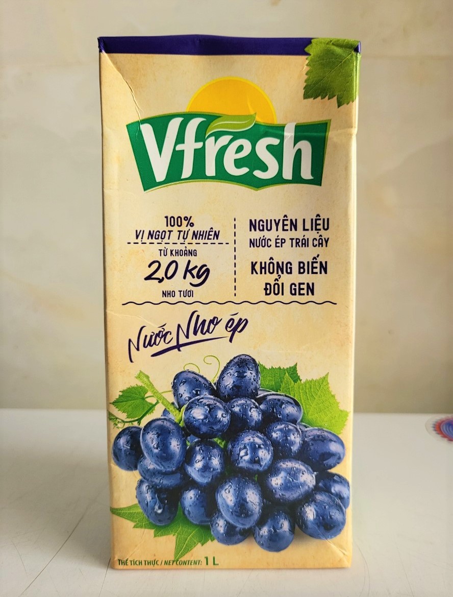 [Hộp 1 Lít] NƯỚC NHO ÉP VFRESH [VN] VINAMILK Grape Juice (halal ...
