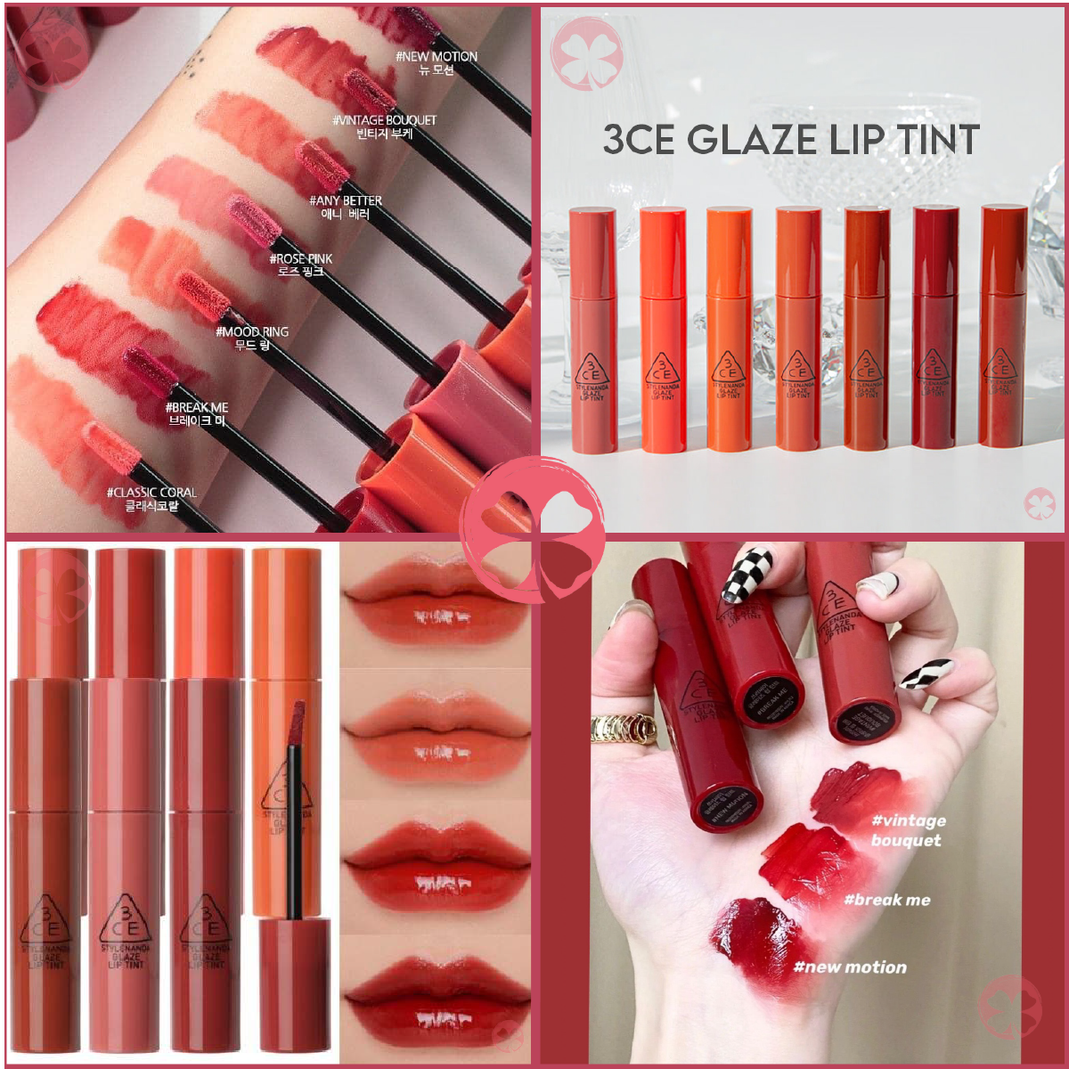 Son kem bóng 3CE Glaze lip tint siêu lì mịn mướt môi căng mọng 5g hàng ...