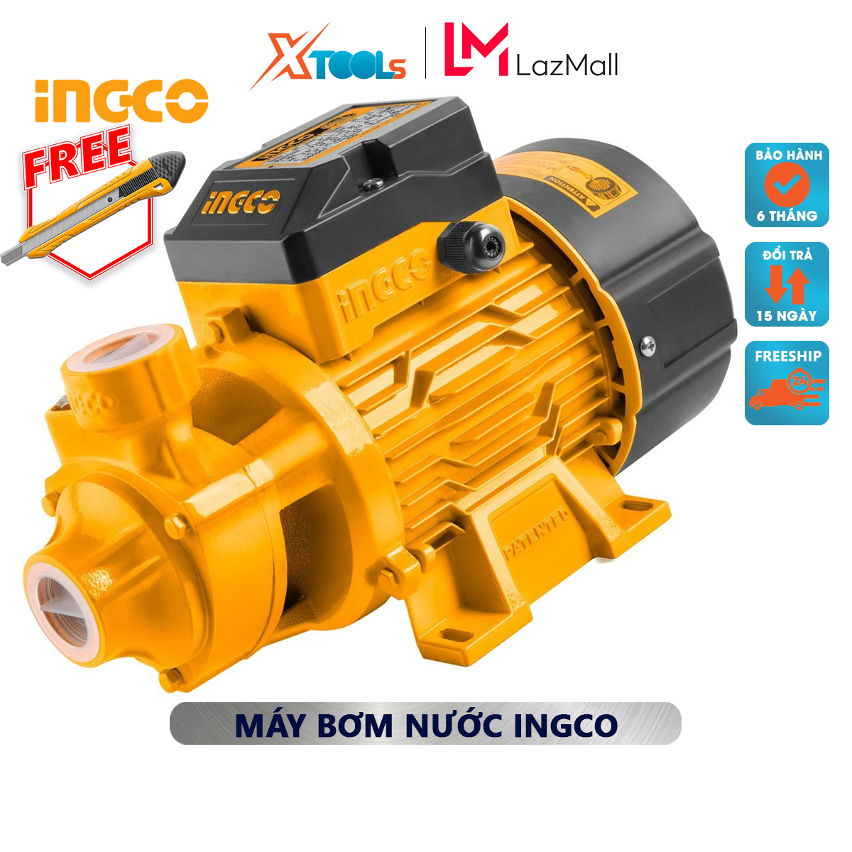 Máy bơm nước INGCO VPM3708 | máy bơm tăng áp 370W (0.5HP), chiều cao ...
