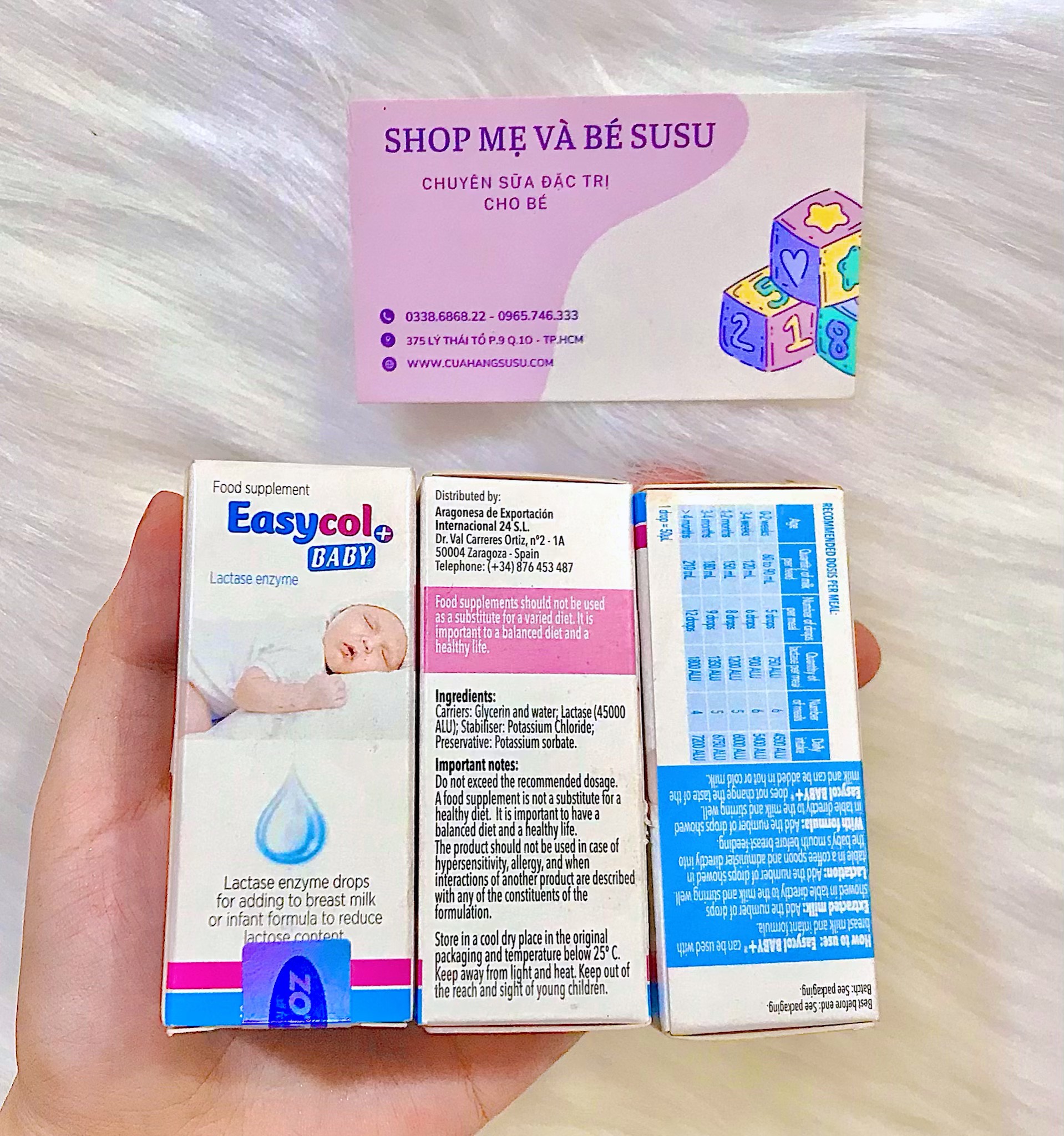 (CHÍNH HÃNG) Enzym lactase Easycol BABY nhập khẩu Châu Âu dành cho bé ...