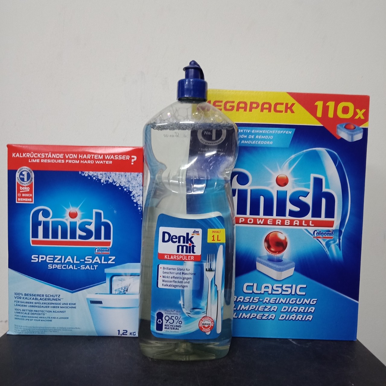 Viên rửa bát Finish classic 110 Viên + Muối rửa chén finish 1.2kg ...