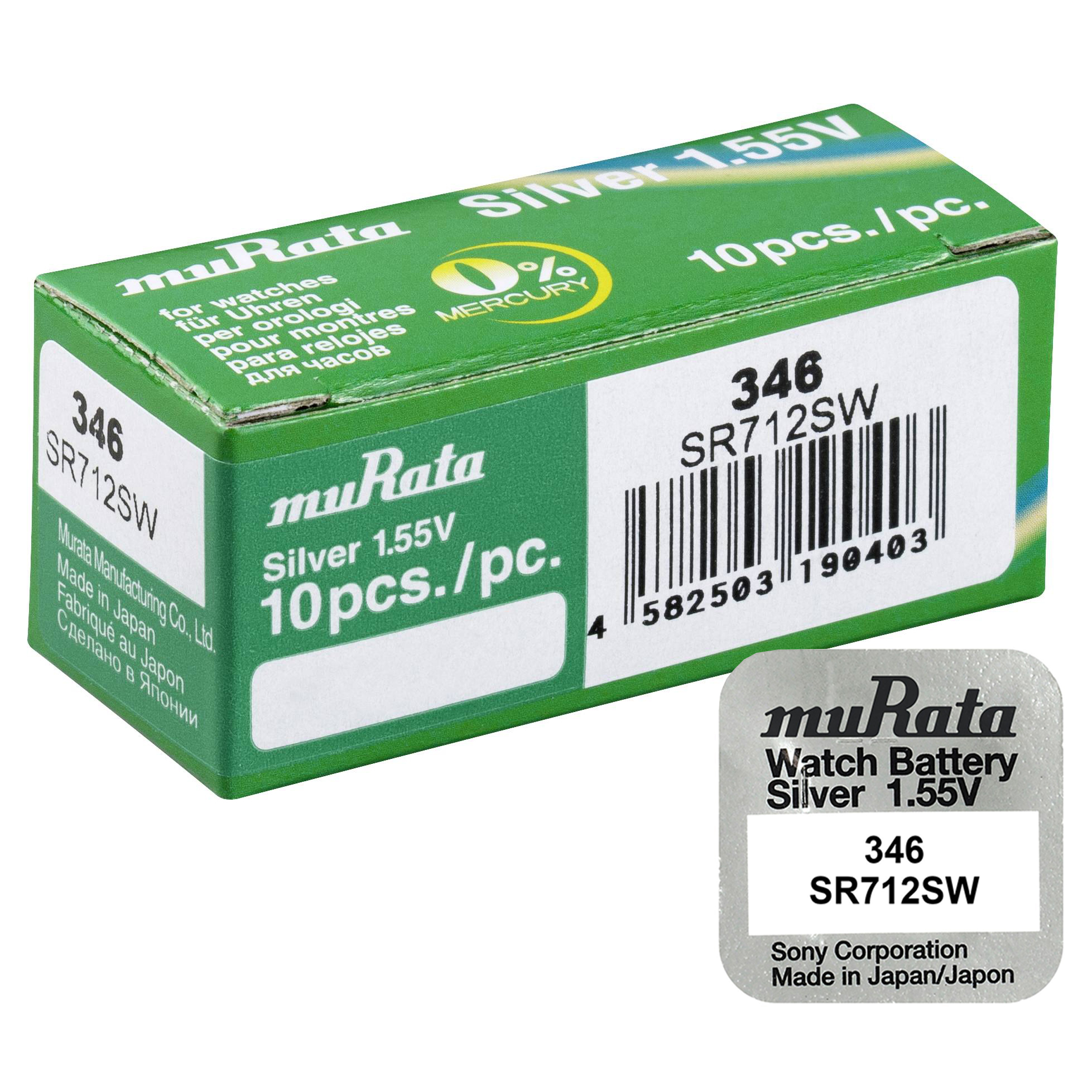 Pin đồng hồ MURATA Sony 346 / SR712SW oxit bạc Made in Japan chính hãng | Lazada.vn