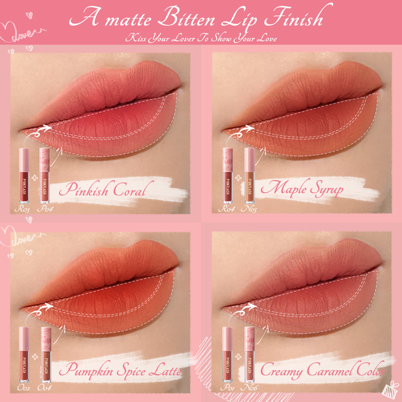 PINKFLASH OhMyKiss Two-color Lipstick Soft Bitten Lips Look VE ...