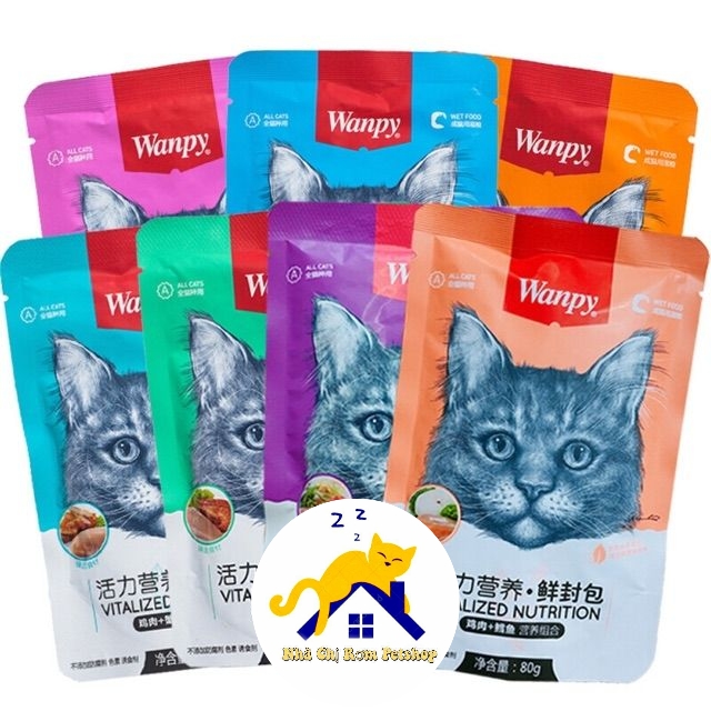 (DATE MỚI) Pate cho mèo Wanpy gói 80g - MixASale