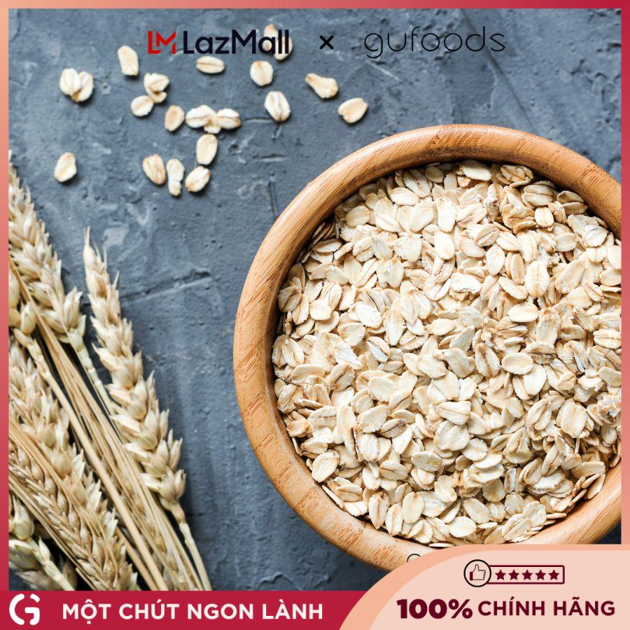1.5kg Combo 3 gói Yến mạch tươi cán mỏng (cán dẹt) GUfoods (mỗi gói 500g) - Ăn kiêng Giàu chất ...