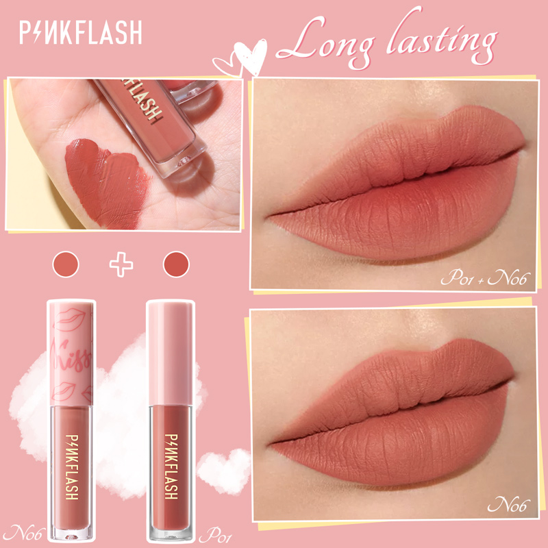 PINKFLASH OhMyKiss Two-color Lipstick Soft Bitten Lips Look VE ...