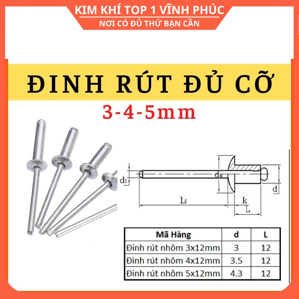 Đinh rút, đinh rút rive nhôm | Lazada.vn