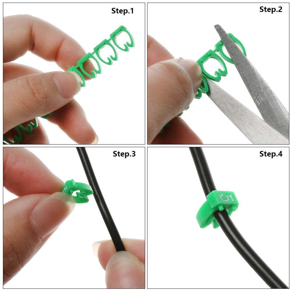 100/150Pcs Wire Colourful C-Type Marker Tool Number Tag Waterproof ...