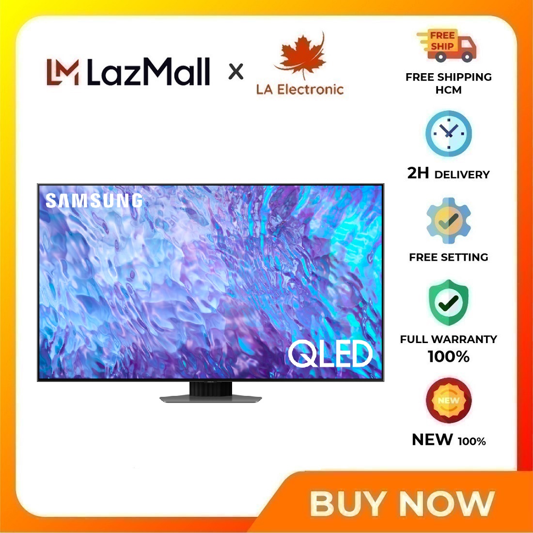QA98Q80CA - Smart Tivi QLED 4K 98 inch Samsung QA98Q80C - Miễn phí vận ...