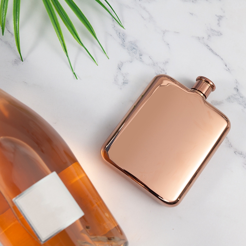 Rose Gold 6 Oz Stainless Steel Vodka Hip Flask Flask for Alcohol Bottle ...