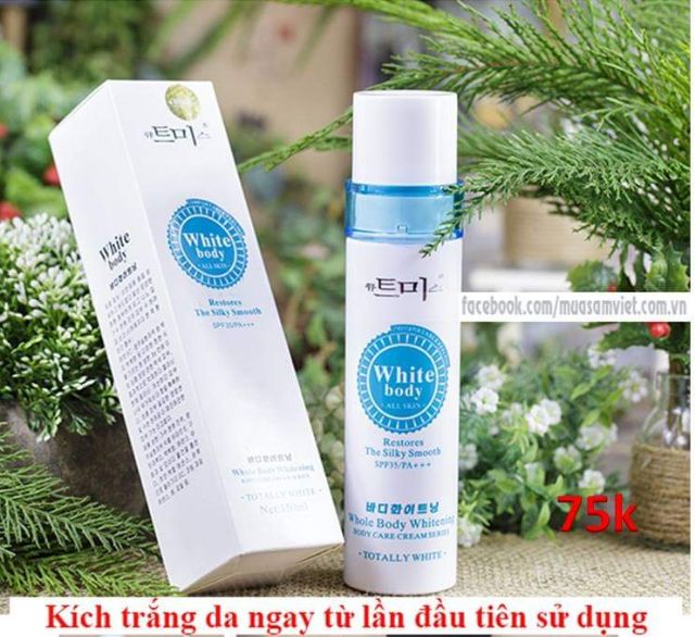 Kem Chống Nắng Kích Trắng White Body SPS35+/PA+++ - Garis Store - MixASale
