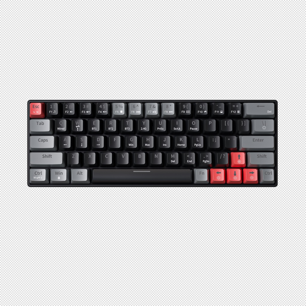 Bàn Phím Cơ Không Dây Bluetooth Atas ZA641 Pro - Red Swtich Có Hotswap ...