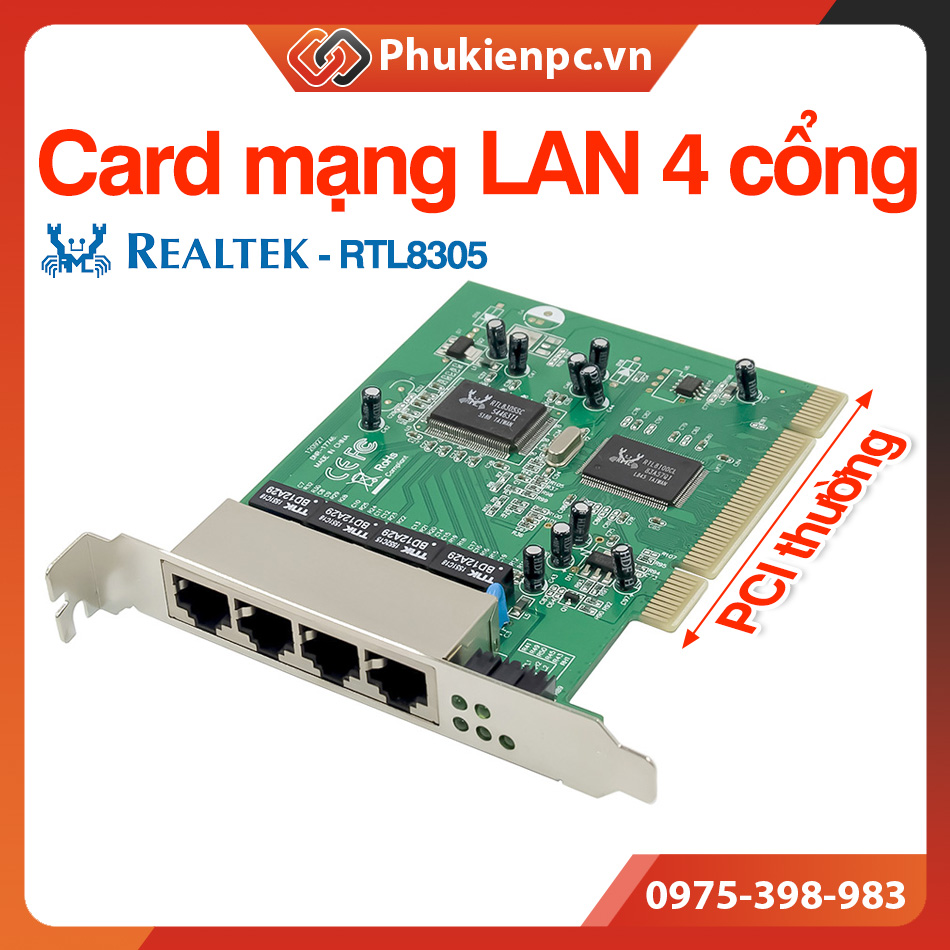 HÀng MỚi Card Mạng Pci To 2 Port 4 Port Lan Rj45 Gigabits Ethernet