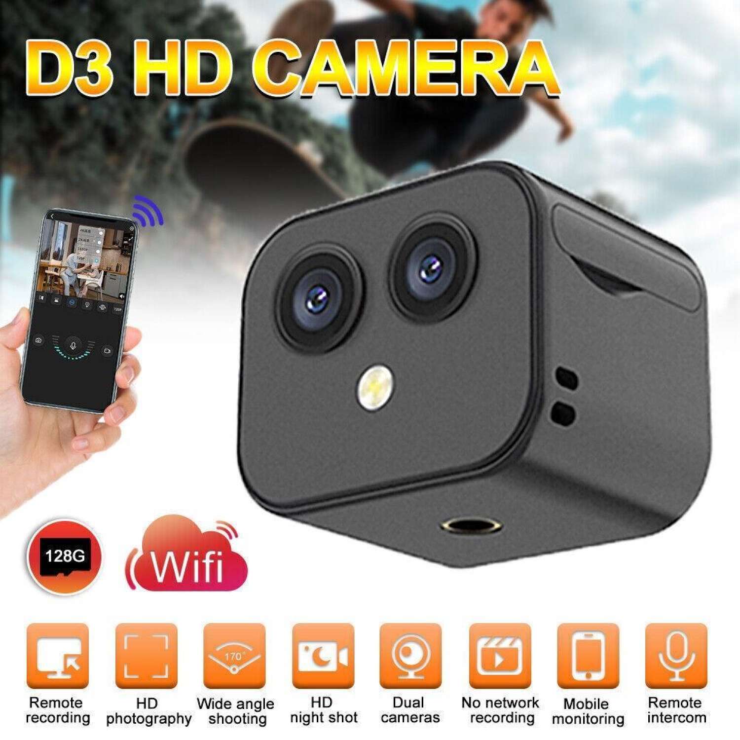 cammera mini giấu kín Camera Mini Wifi Siêu Nhỏ W8 FullHD 720P Giám Sát ...