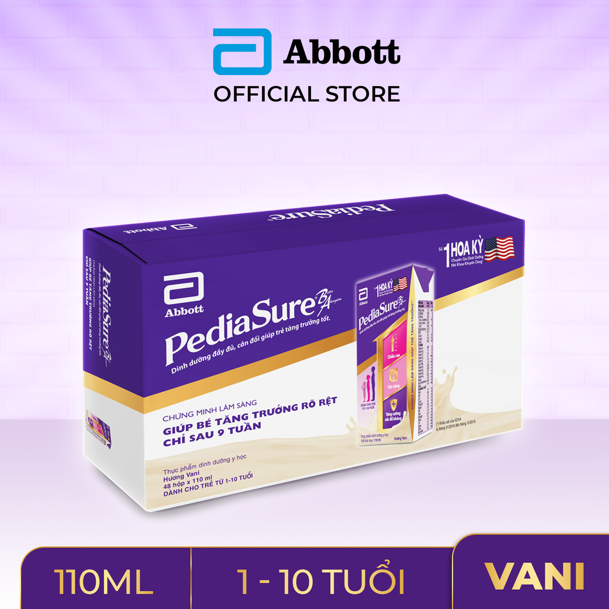 Thùng 48 hộp sữa nước PediaSure 110ml hương Vani | Lazada.vn