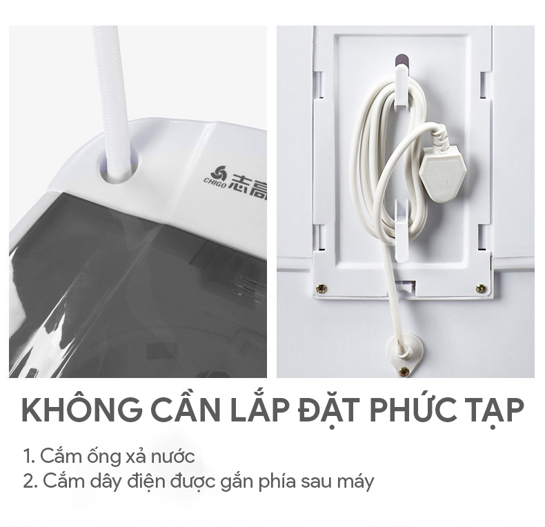 Máy Vắt Quần Áo Chigo Máy Vắt Mini Vắt Khô Quần Áo Khối Lượng 9.8KG ...