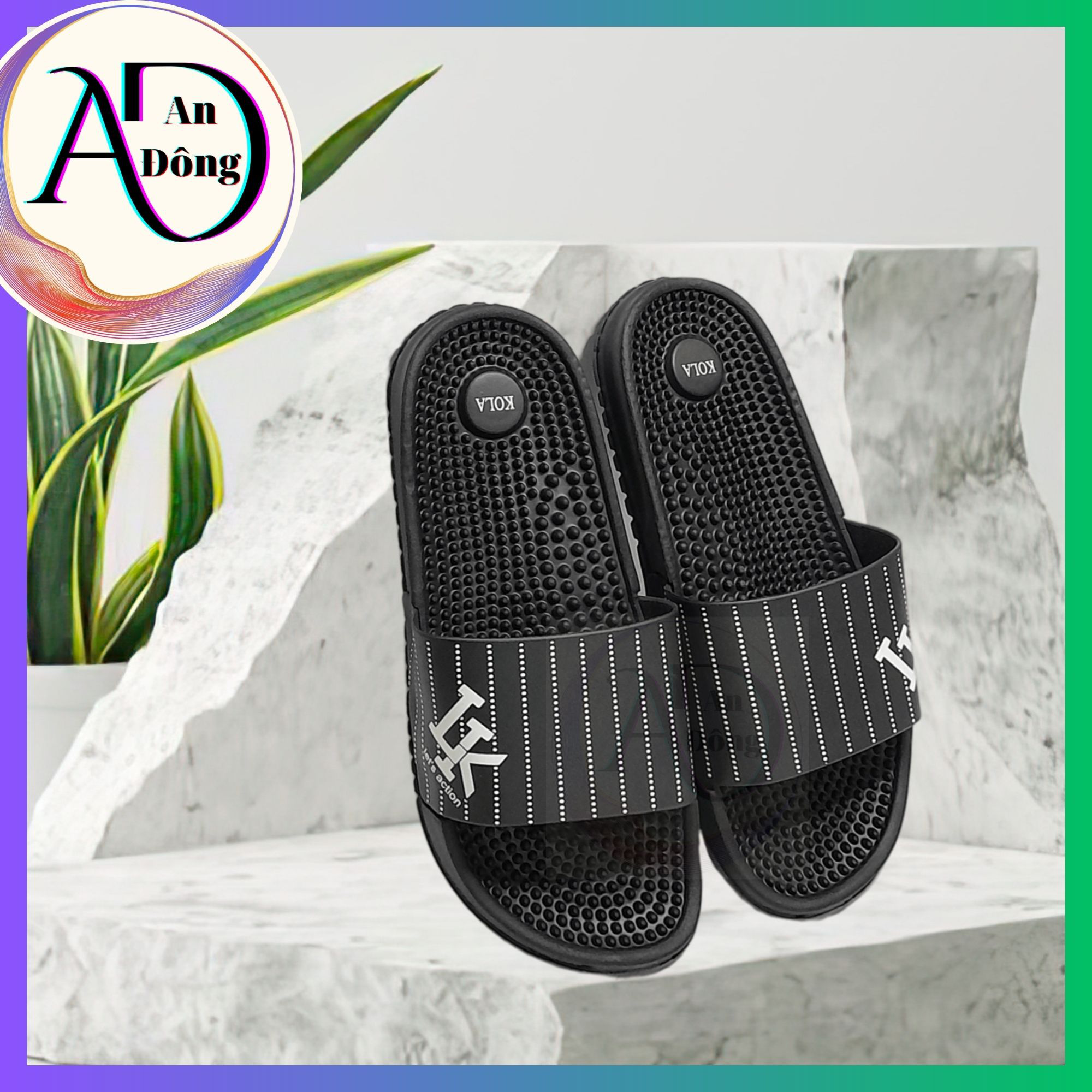 Dép Đúc Khối Dép Mát Xa Quai Ngang Siêu Nhẹ Bám Đường Chính Hãng BIOREN ...