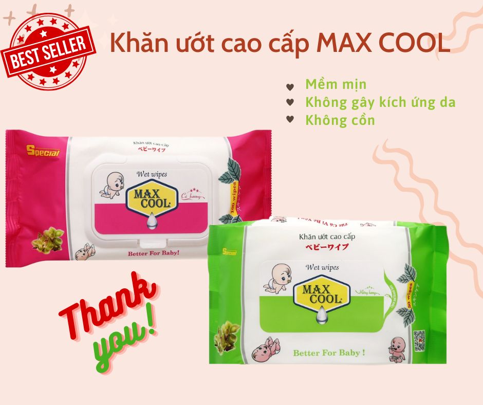 [100 tờ] Khăn Giấy ướt Max Cool | Lazada.vn