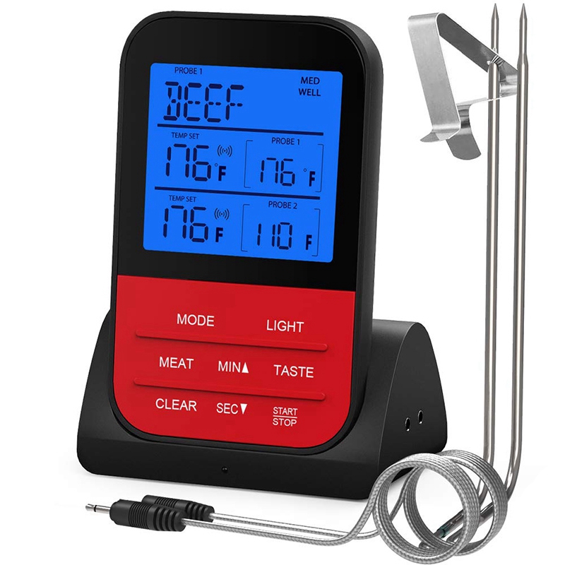 Wireless Remote Meat Thermometer Instant Read Digital Kitchen Cooking ...