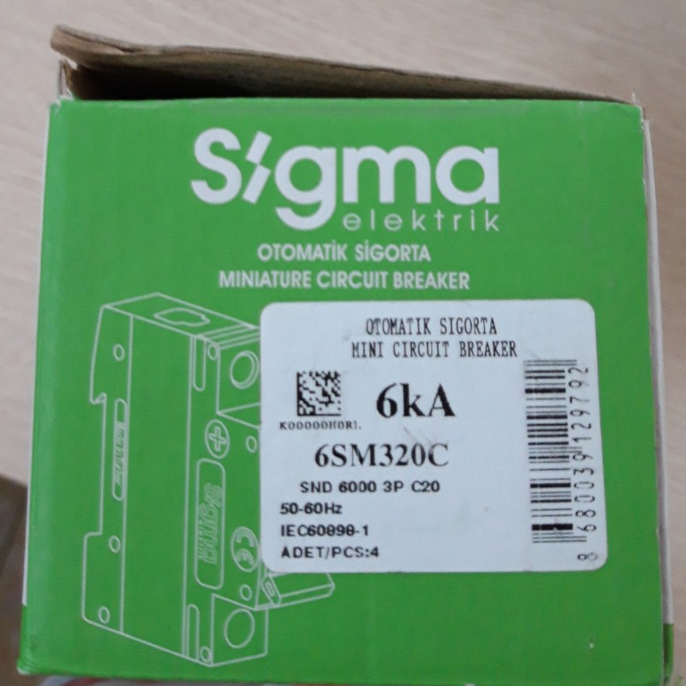 Aptomat 3P SIGMA SND 6000 (3P-6A, 3P-16A, 3P-25A, 3P-32A, 3P-63A ...