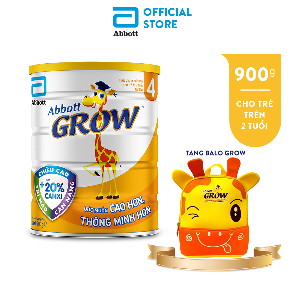 Sữa bột Abbott Grow 3 900g (G- Power) 900g tặng balo Hươu cho bé - MixASale