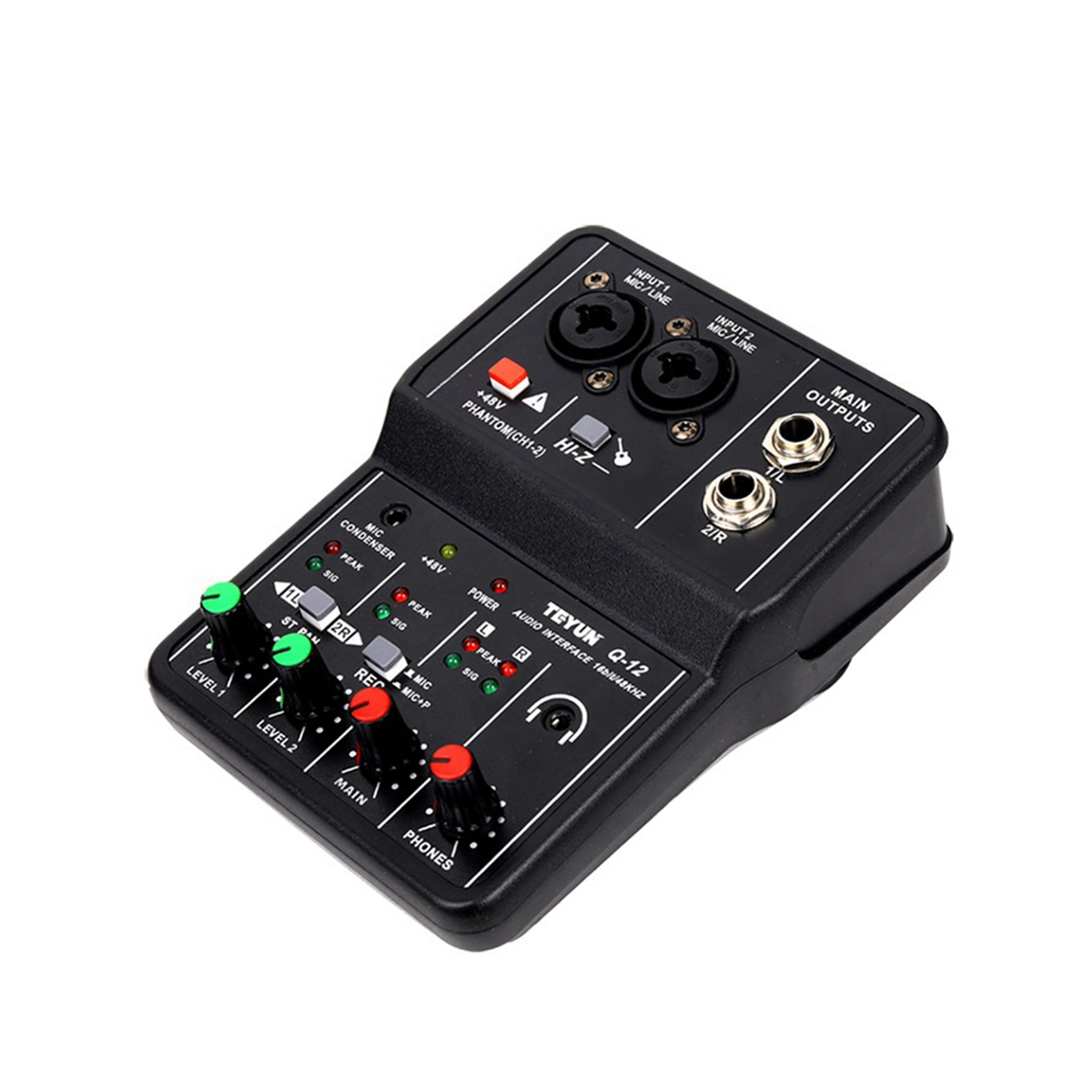 TEYUN Q12 Computer Recording Sound Card 16Bit/48KHZ Recording Special ...