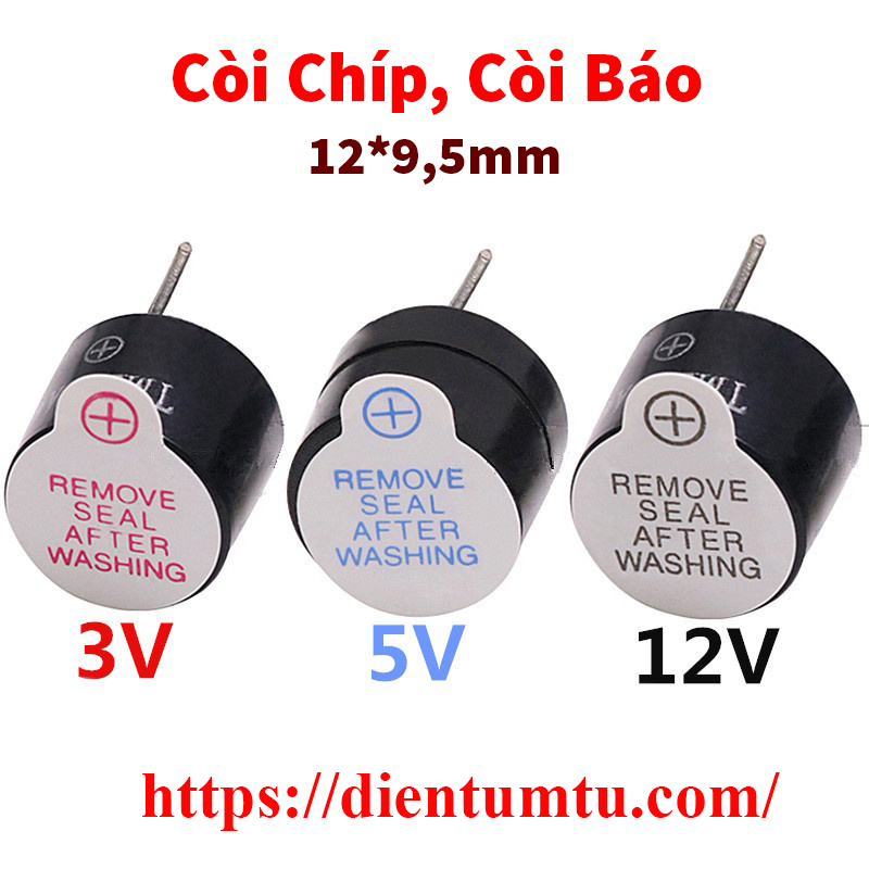Loa - Còi chip - Buzzer 3V 5V 12V | Lazada.vn