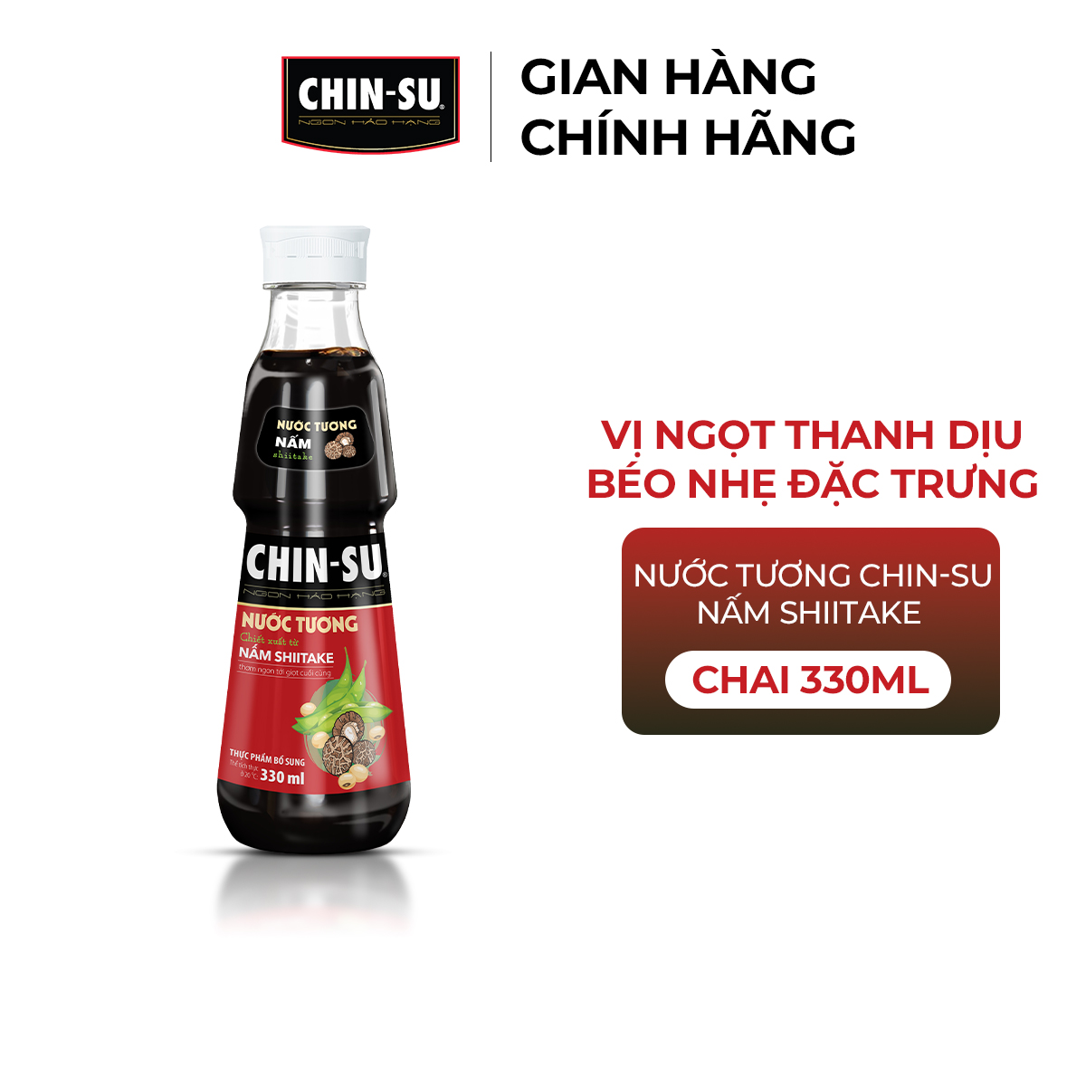 Nước Tương CHIN-SU Tỏi Ớt Chai 330ml - MixASale