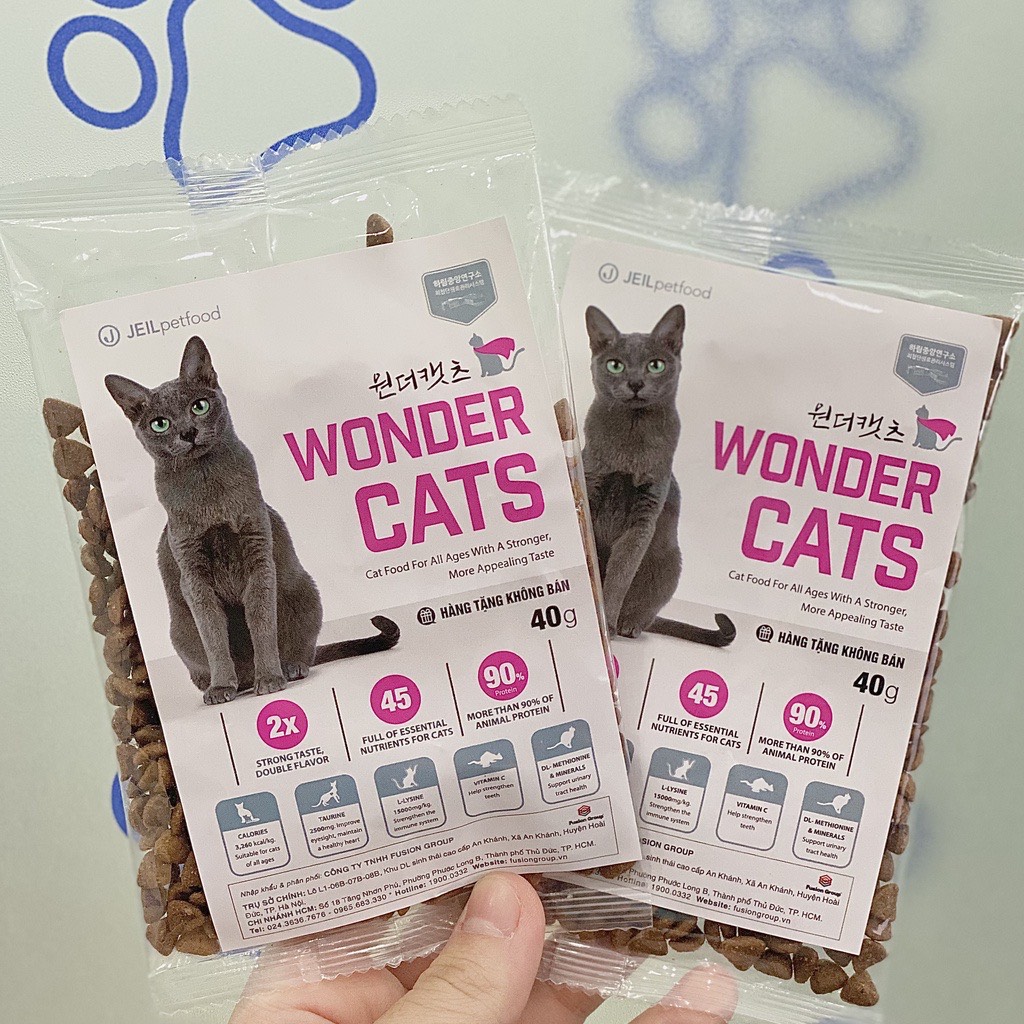 Gói dùng thử WONDER CATS 40g thức ăn hạt dành cho mèo mọi lứa tuổi ...