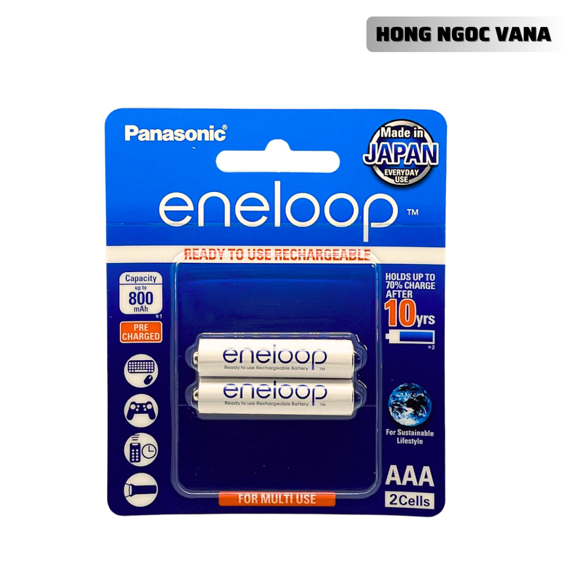 Vỉ 2 Viên Pin Sạc AAA Panasonic Eneloop Made In Japan - Hàng chính hãng ...