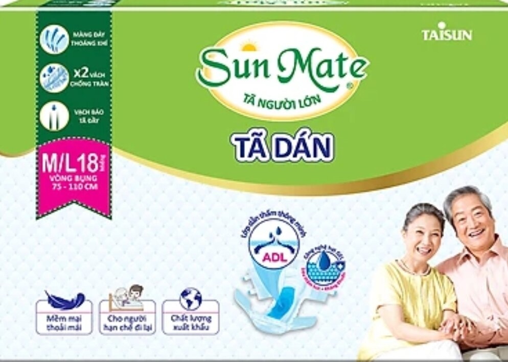 HCMCombo 2 gói tã quần Sunmate size L8 (8 miếng x 2) - tã quần người ...