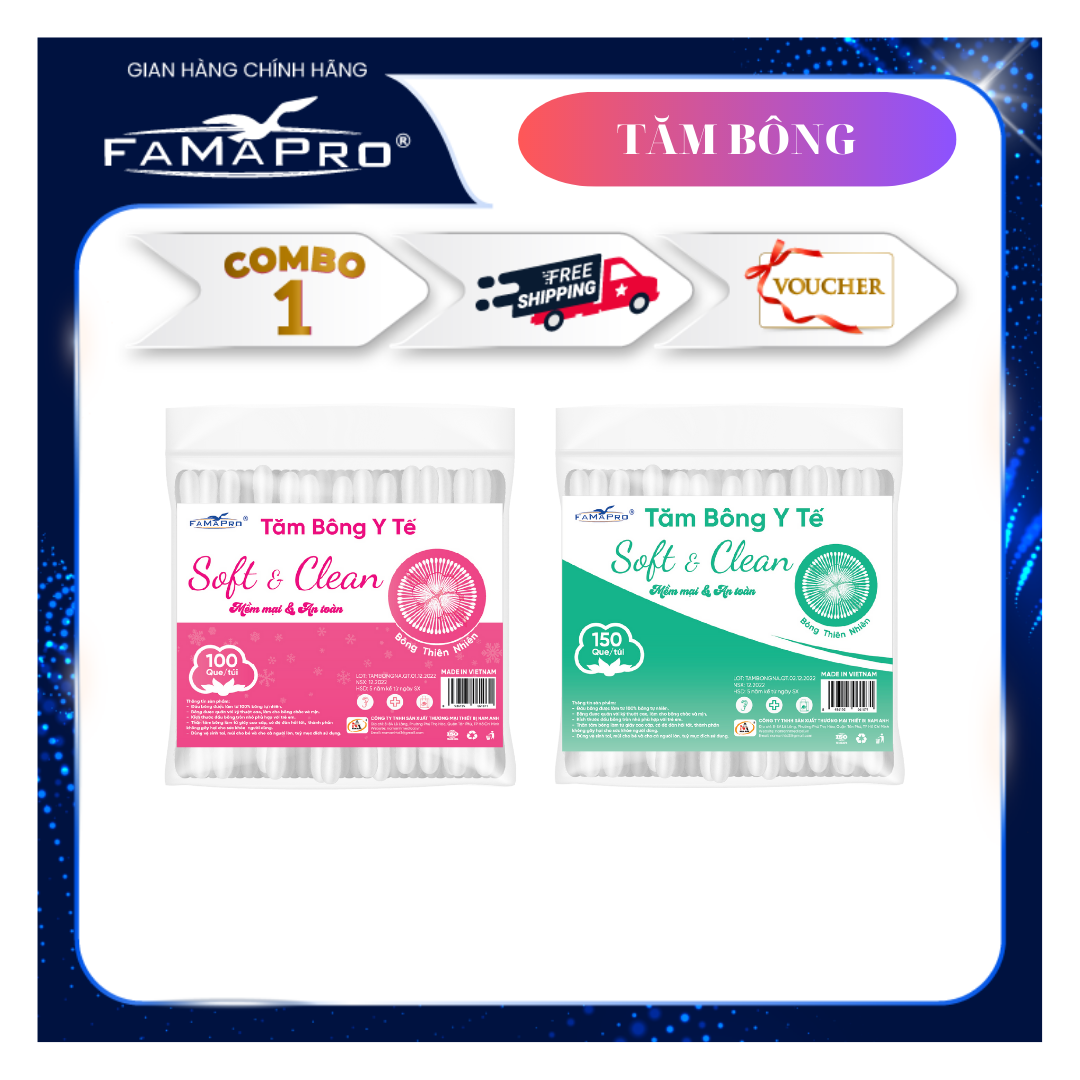 Bông Tẩy Trang cao cấp Famapro - MixASale