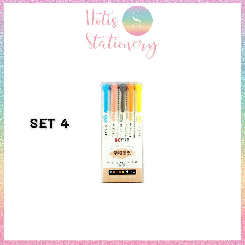HOTIS 25 MÀU - Bút highlight 2 đầu Meililiner dùng để ghi chú, viết ...