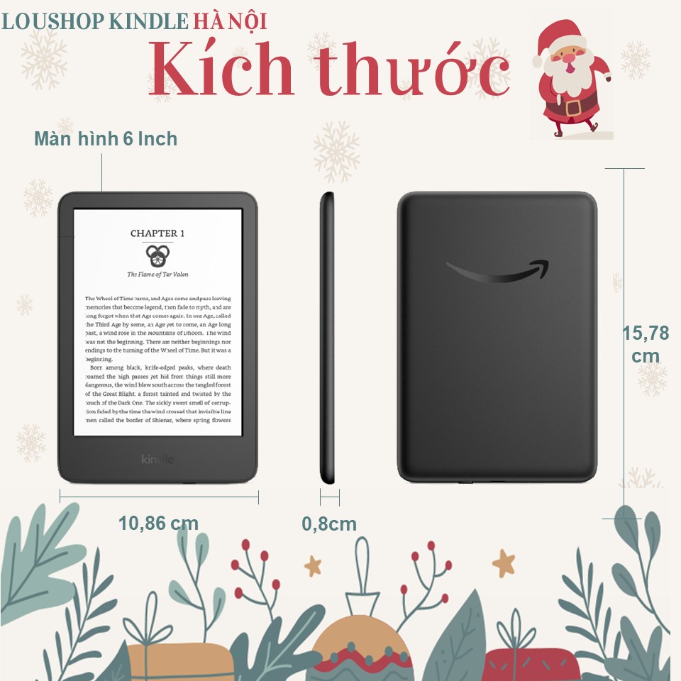 Máy đọc sách Kindle 2022 11th (Kindle basic 2022) có đèn nền 6inch ...