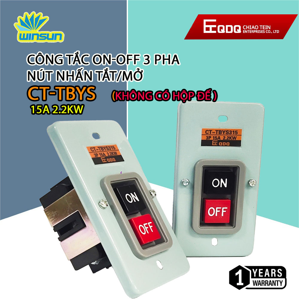 Công tắc on-off 3 pha nút nhấn tắt/mở | Lazada.vn