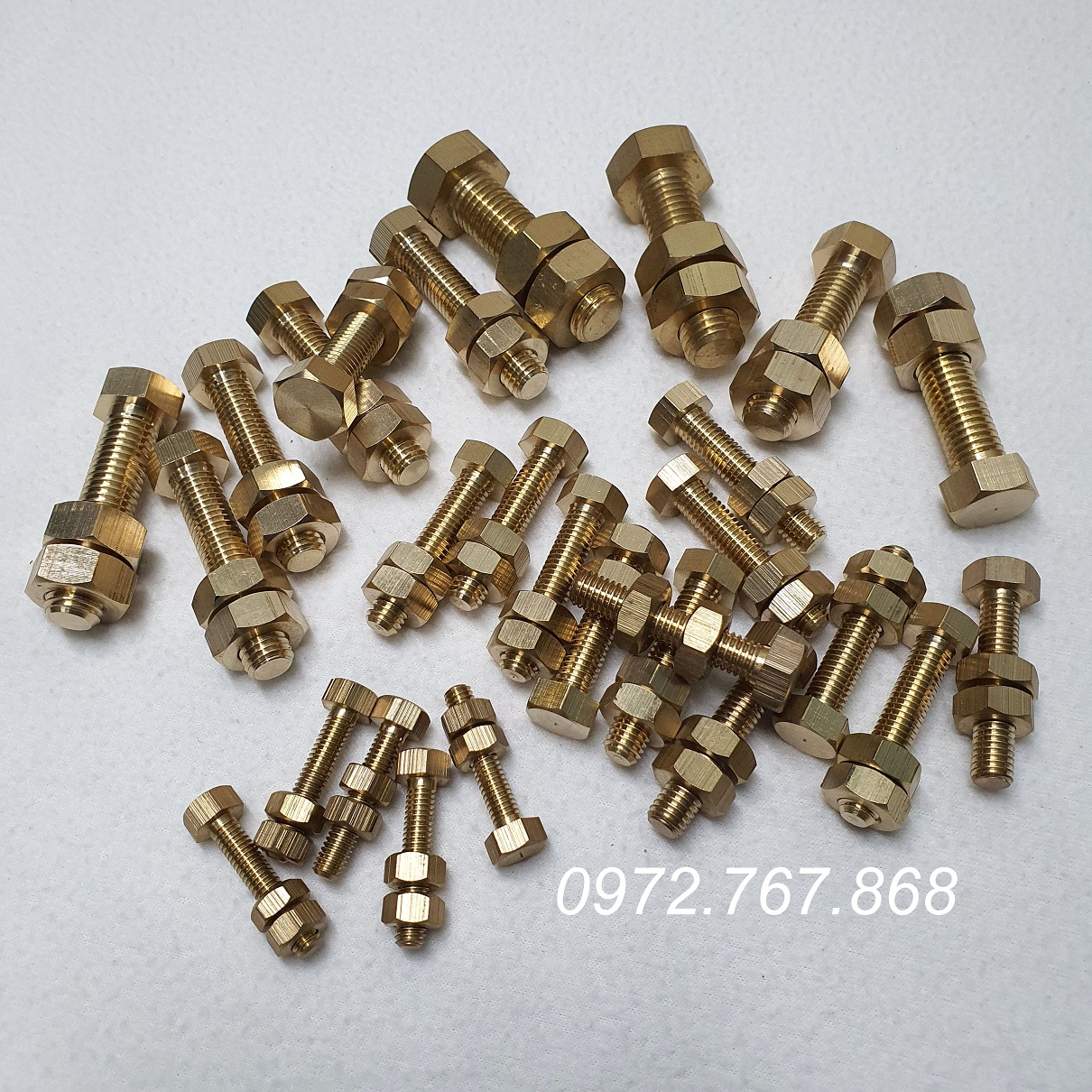 [5 chiếc] Bulong đai ốc bằng đồng thau M6- M8- M10- M12- M14 | Lazada.vn