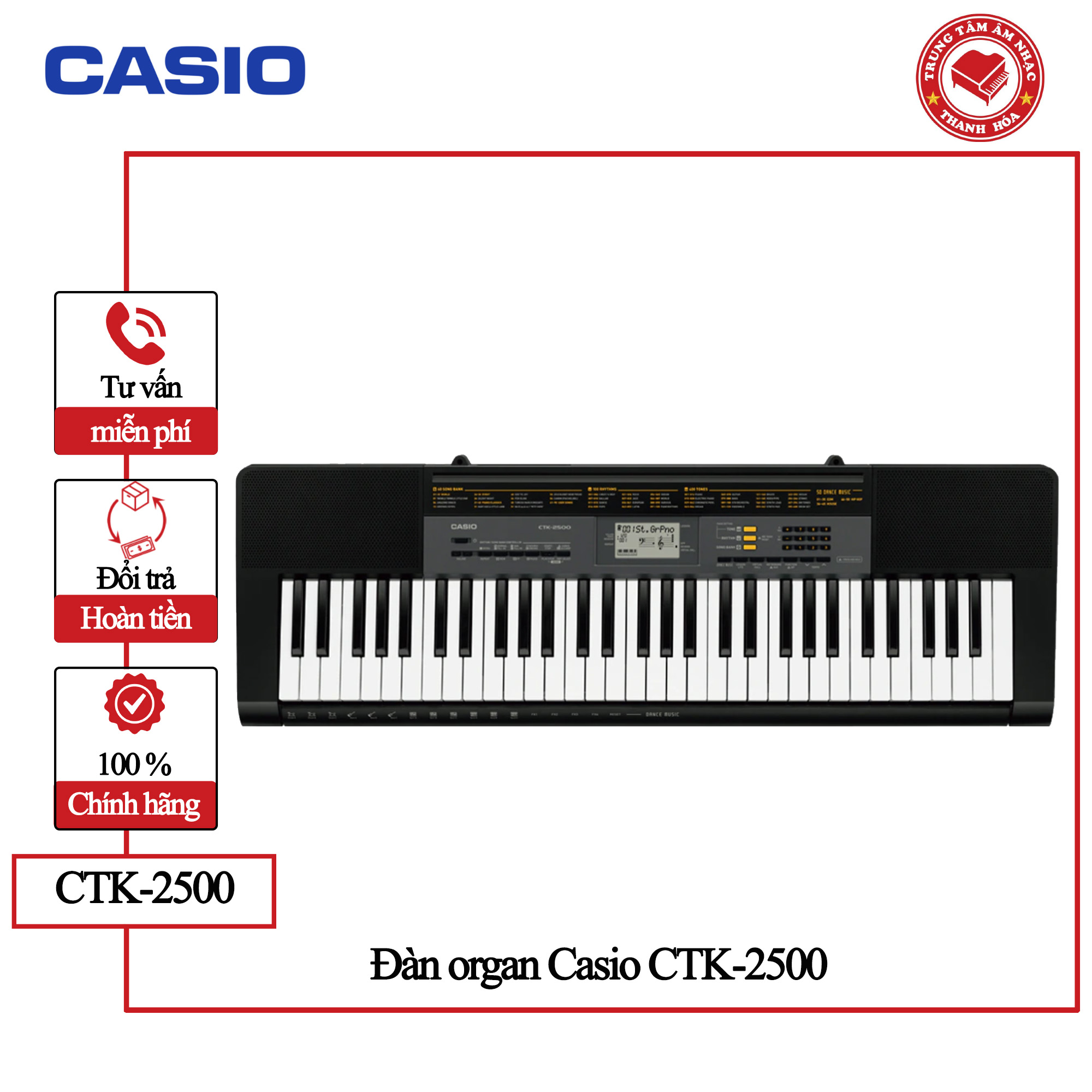 Đàn Organ Casio CTK-2500 - Keyboard Casio CTK-2500 - Hàng chính hãng ...