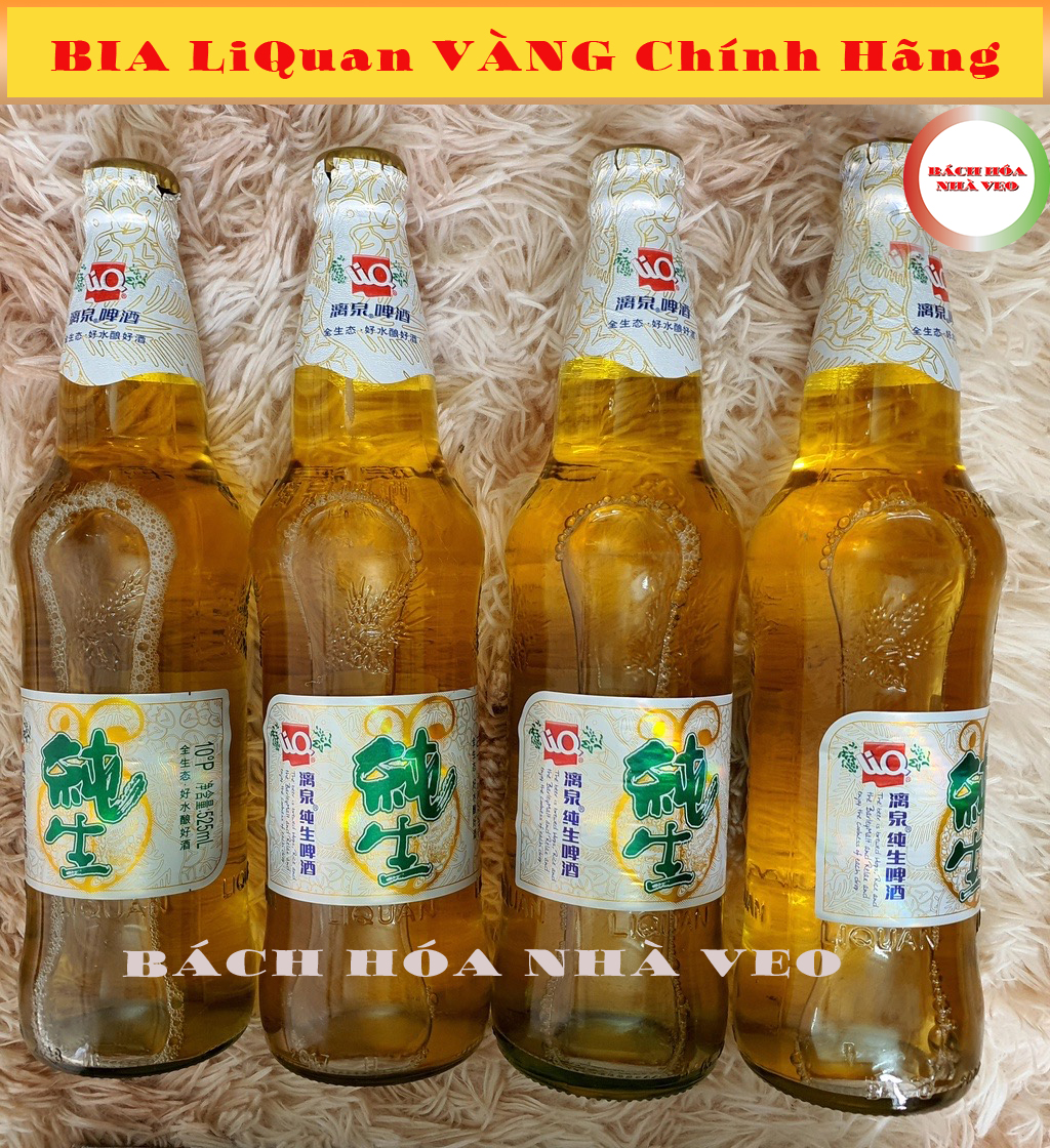 [THÙNG 12 Chai] Bia Liquan Vàng, Bia Liquan Trung Quốc 525ml/ Chai ...