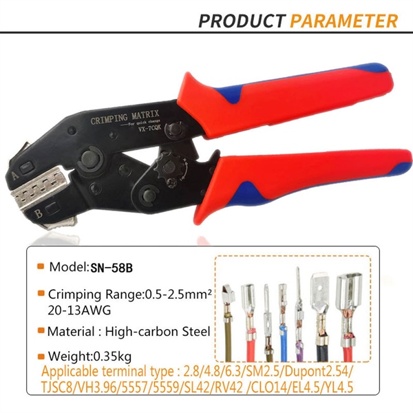 Bộ kìm bấm cos SN-48B-58B và 300 đầu cos xe máy thông dụng | Lazada.vn