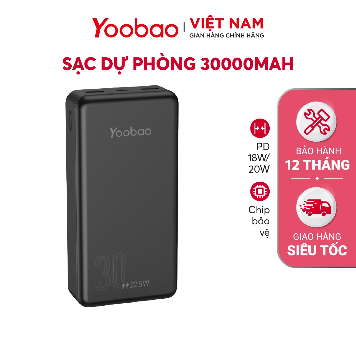 Trạm Sạc Dự Phòng Yoobao EN200W - Dung Lượng Khủng 52800mAh - Tích Hợp Đèn Pin Siêu Tiện Dụng ...