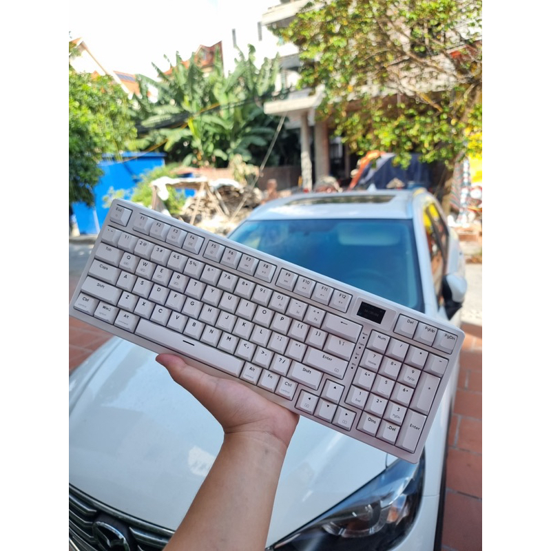 BÀN PHÍM CƠ MẠCH XUÔI LED RGB MÀN LCD MONKA 3075-3098 không dây - MixASale