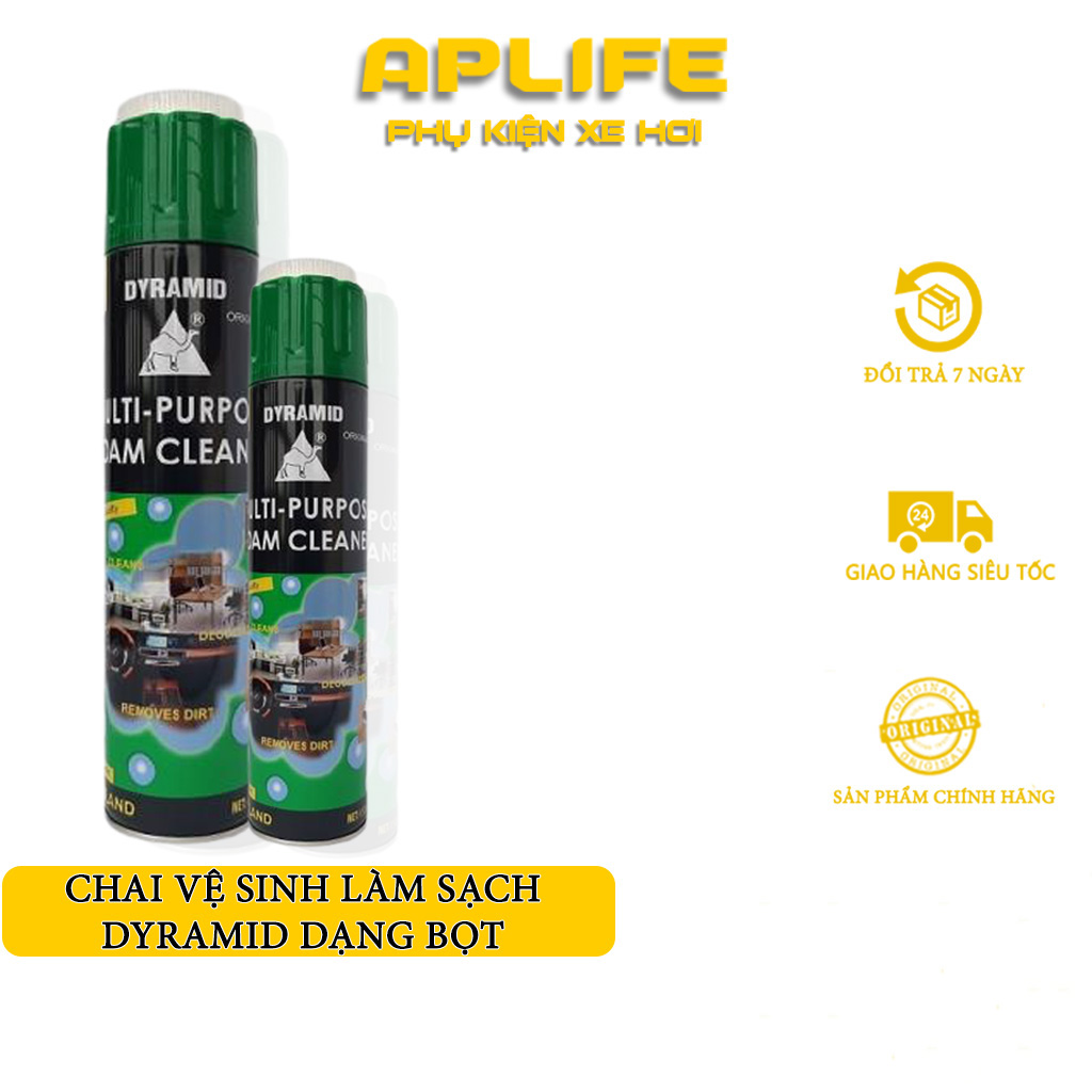 Chai xịt bọt vệ sinh xe ô tô đa năng Dyramid, làm sạch nội thất da ...