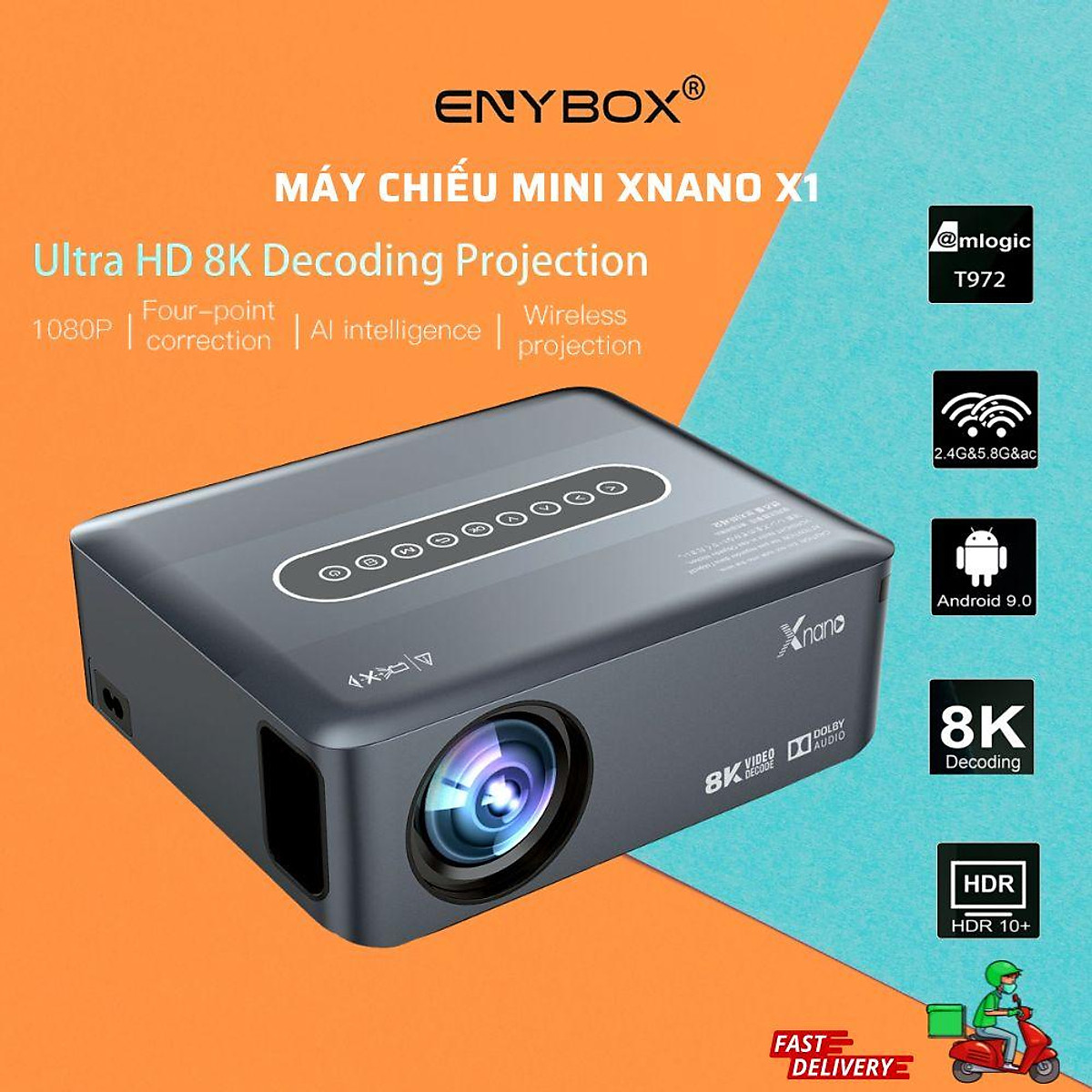 Box TV Xnano X1 Tích Hợp máy Chiếu - Ram 2G16G - Full HD - Dual Wifi ...