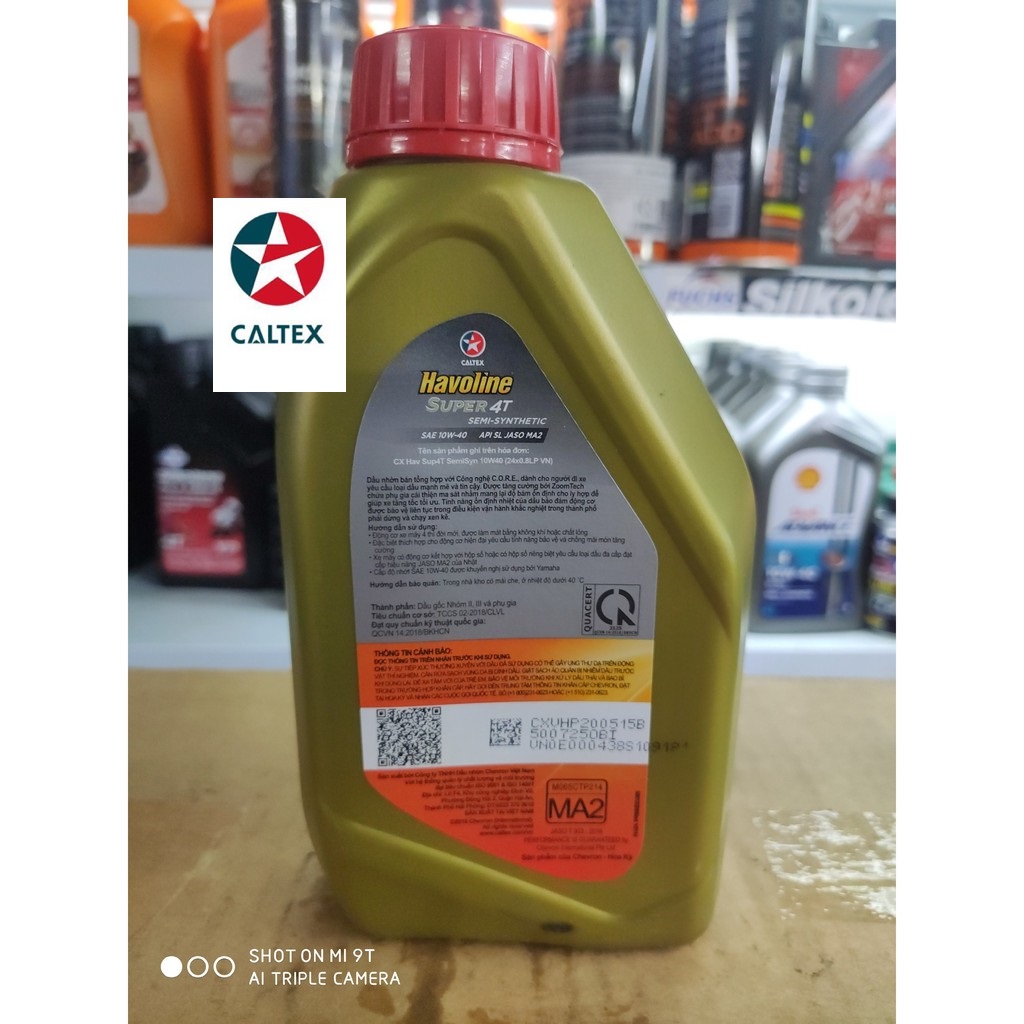 Nhớt 2 thì pha xăng Havoline Caltex Plus 2T 1 lít L - MixASale