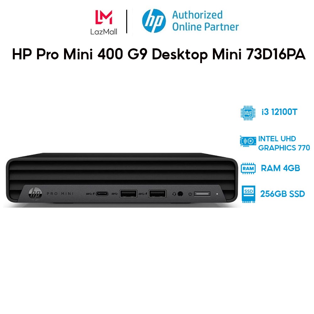PC HP Pro Mini 400 G9 Desktop Mini 73D16PA (i3 12100T 4GB 256GB Intel ...